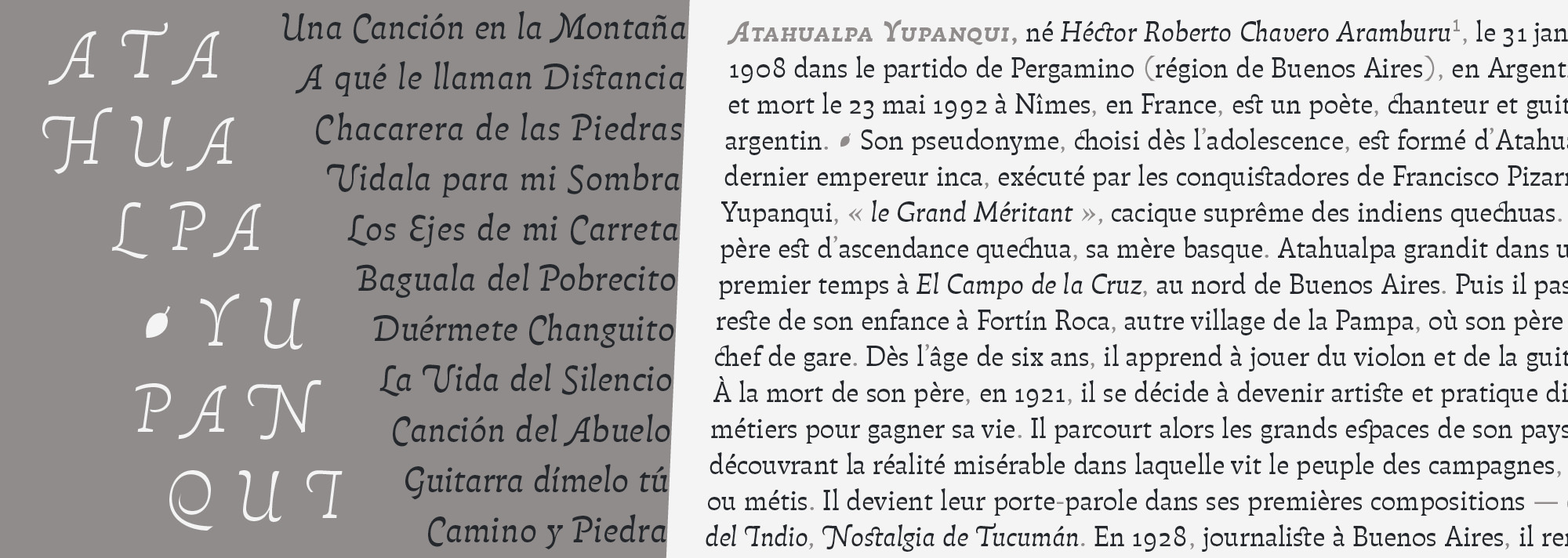 PampaType Font Foundry | Atahualpa